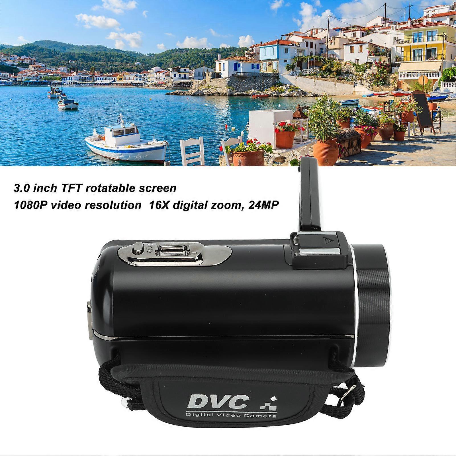Digital Camera Recorder 3.0 Inch 1080P 24MP 16X Digital Zoom Rotatable ...