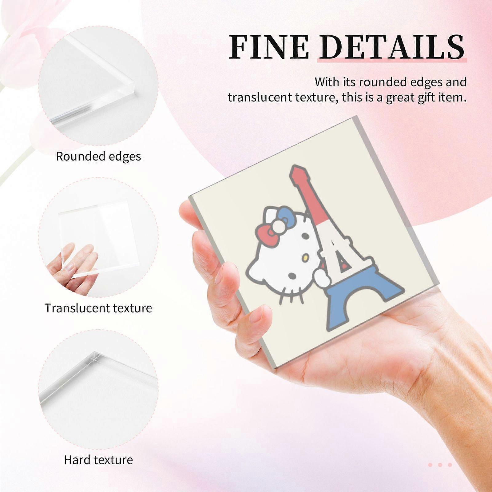 Hello Kitty Acrylic Square Plaque - Inspirational Quotes, Romantic Gift ...