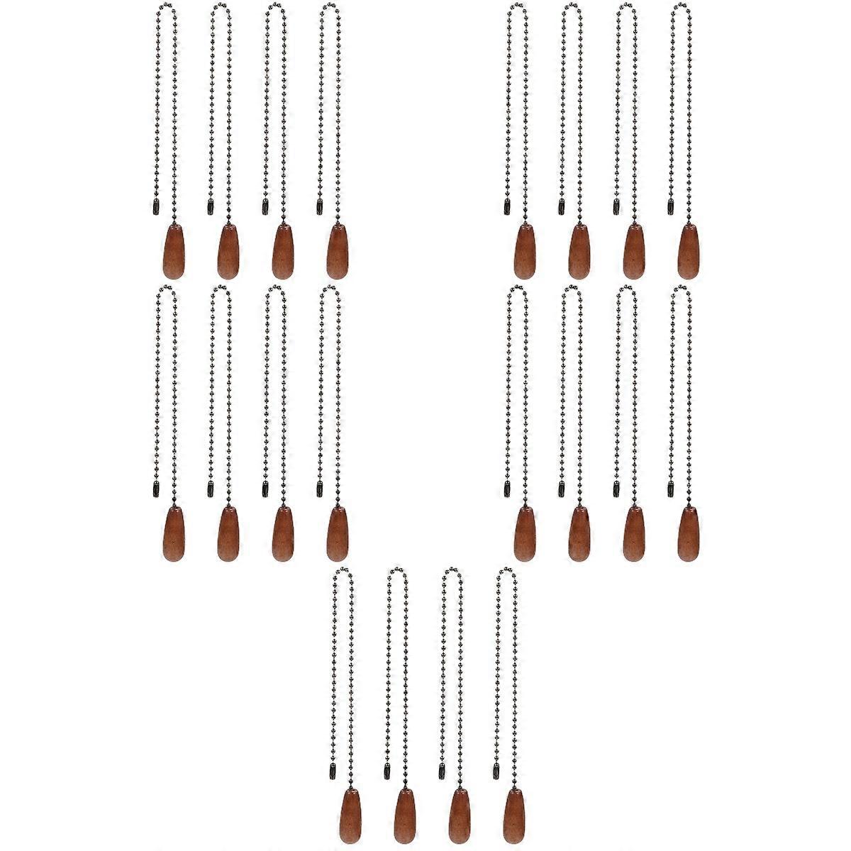 Decorative Ceiling Fan Chain Wood Light Pull Chain for Decoration 20Pcs ...