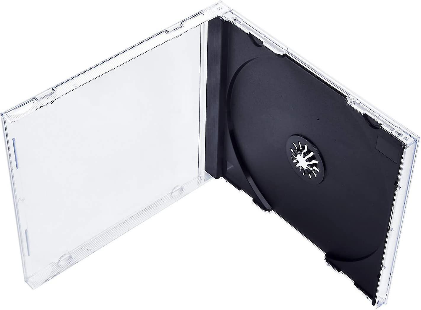 25 Pack Standard Single Clear Cd Case With Assembled Black Tray | Fruugo DK