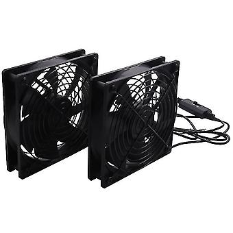 120mm 5v Usb Powered Pc Router Fans With Speed Controller High Airflow ...