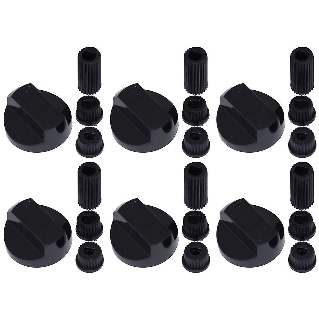 Universal Cooker Oven Grill Control Knobs And Adaptors Black Fits All