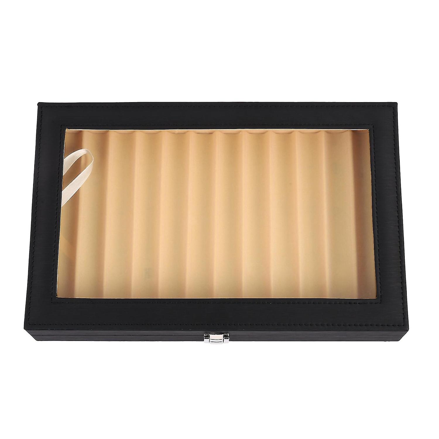 12 Black Pen Box Leather Pen Display Box PU Pen Storage Box Leather ...
