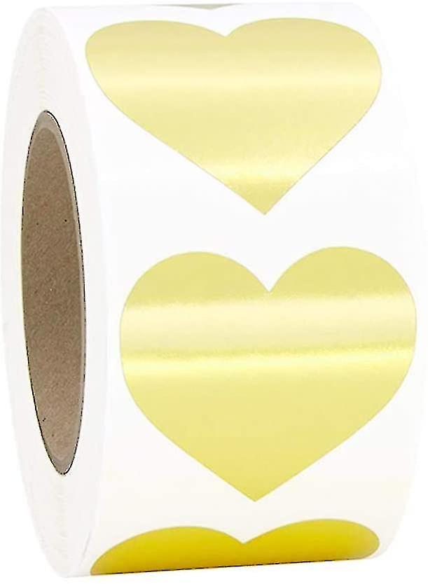 1000 Pieces Gold Heart Stickers For Decorative Stickers Self-adhesive ...