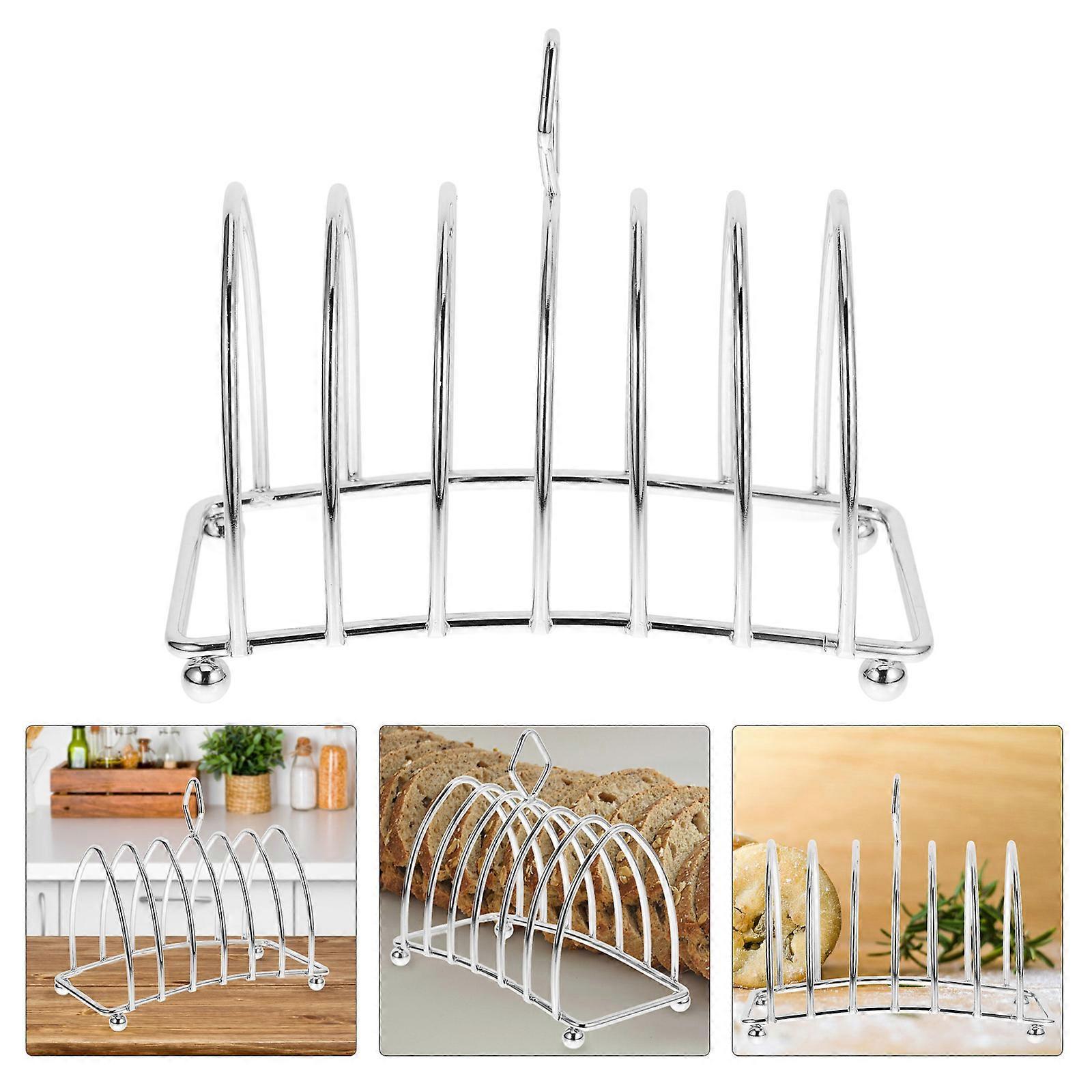 Metal Handle Toast Holder Desktop Toast Rack Daily Use Toast Bread Rack ...