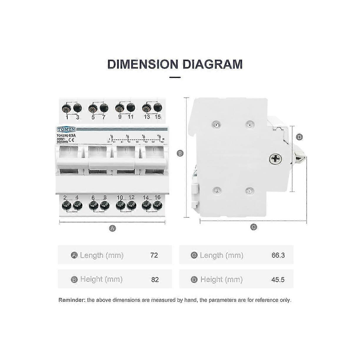 TO419G 4P 63A Manual Transfer Isolating Switch Interlock Circuit ...