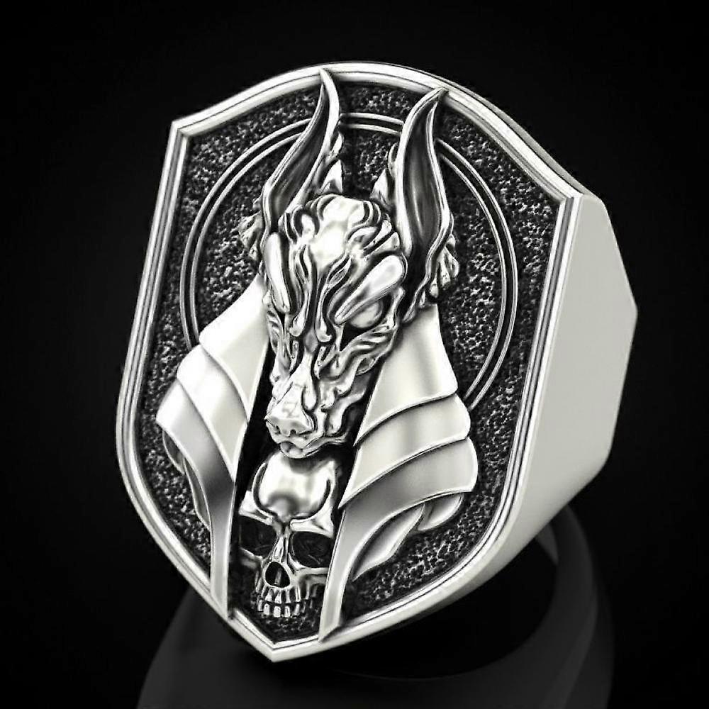 Hoyon Creative Ancient Egyptian Mythology Grim Reaper Anubis Ring Retro ...