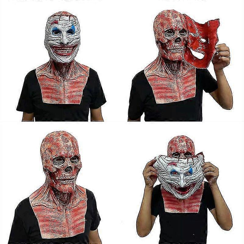 Halloween Mask Double-faced Latex Mask Full Head Scary Masks Party ...
