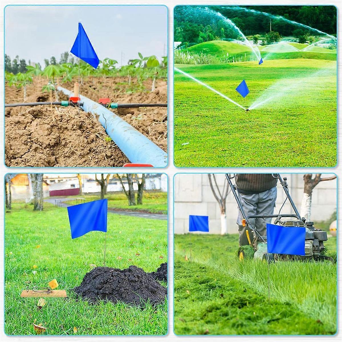 Marking Flags Marker Flags for Lawn 30 Pack, PVC Small Flags,Marking ...