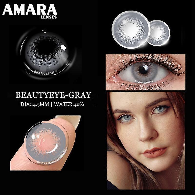 1pair Natural GRAY Contact Lenses for Color Eyes Soft Beauty Contact ...