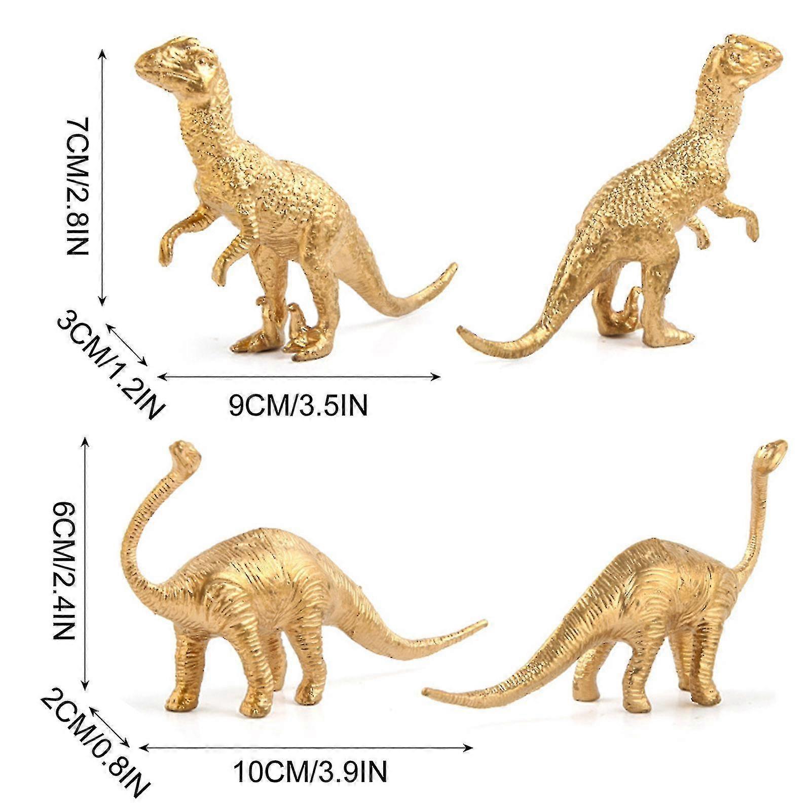 Gold Edition Dinosaur Model Set Birthday Party Dinosaur Decoration Hand ...