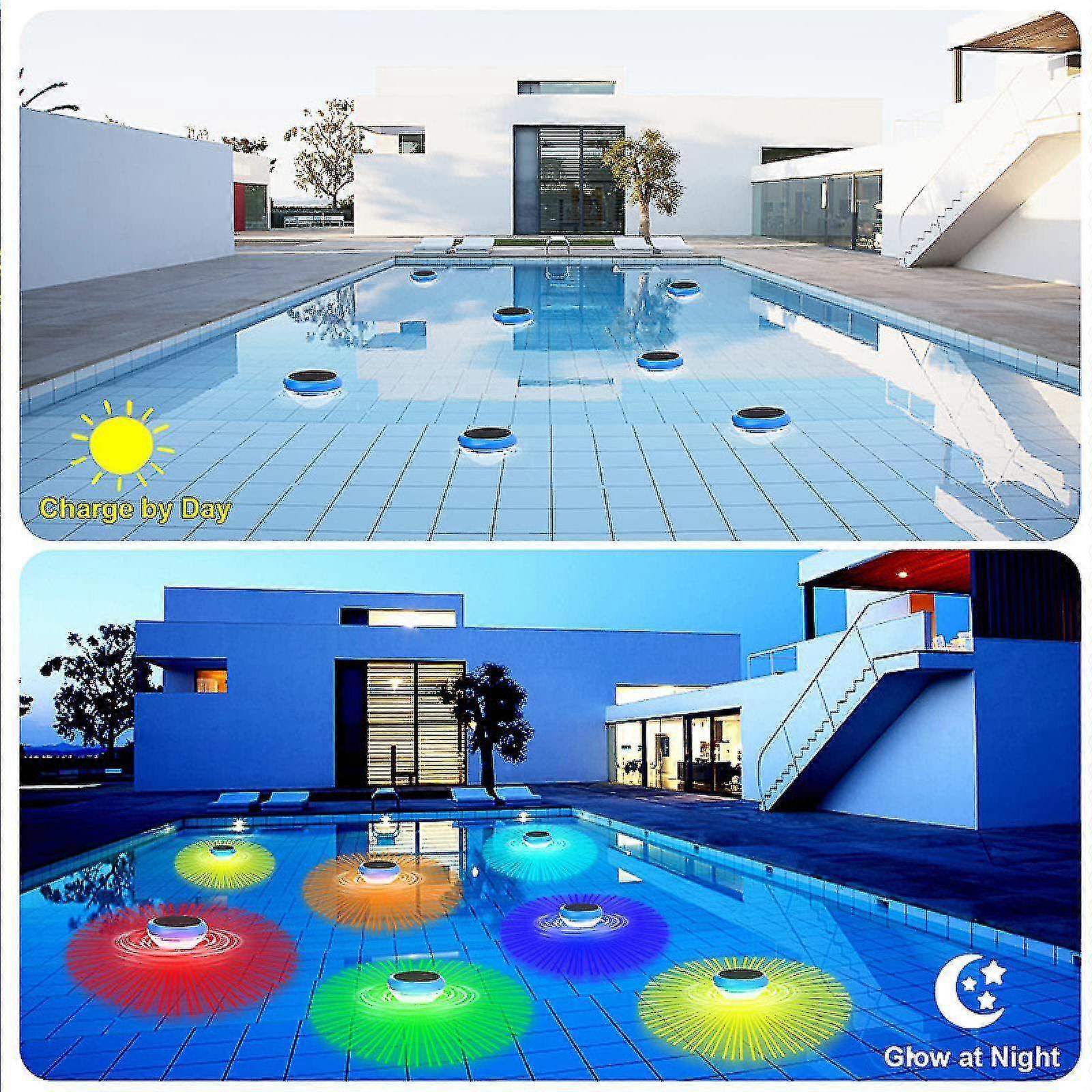 Floating Pool Lights,solar Pool Lights With Rgb Color Changing Ipx6 ...