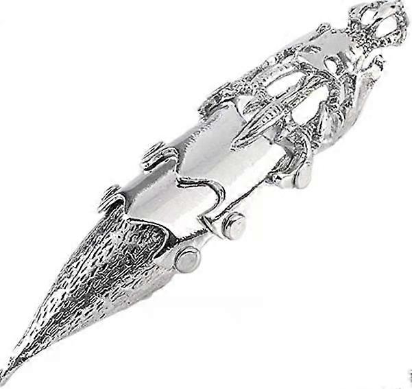Men's Jewelry Silvery Armour Knuckle Full Finger Double Loop Activity ...