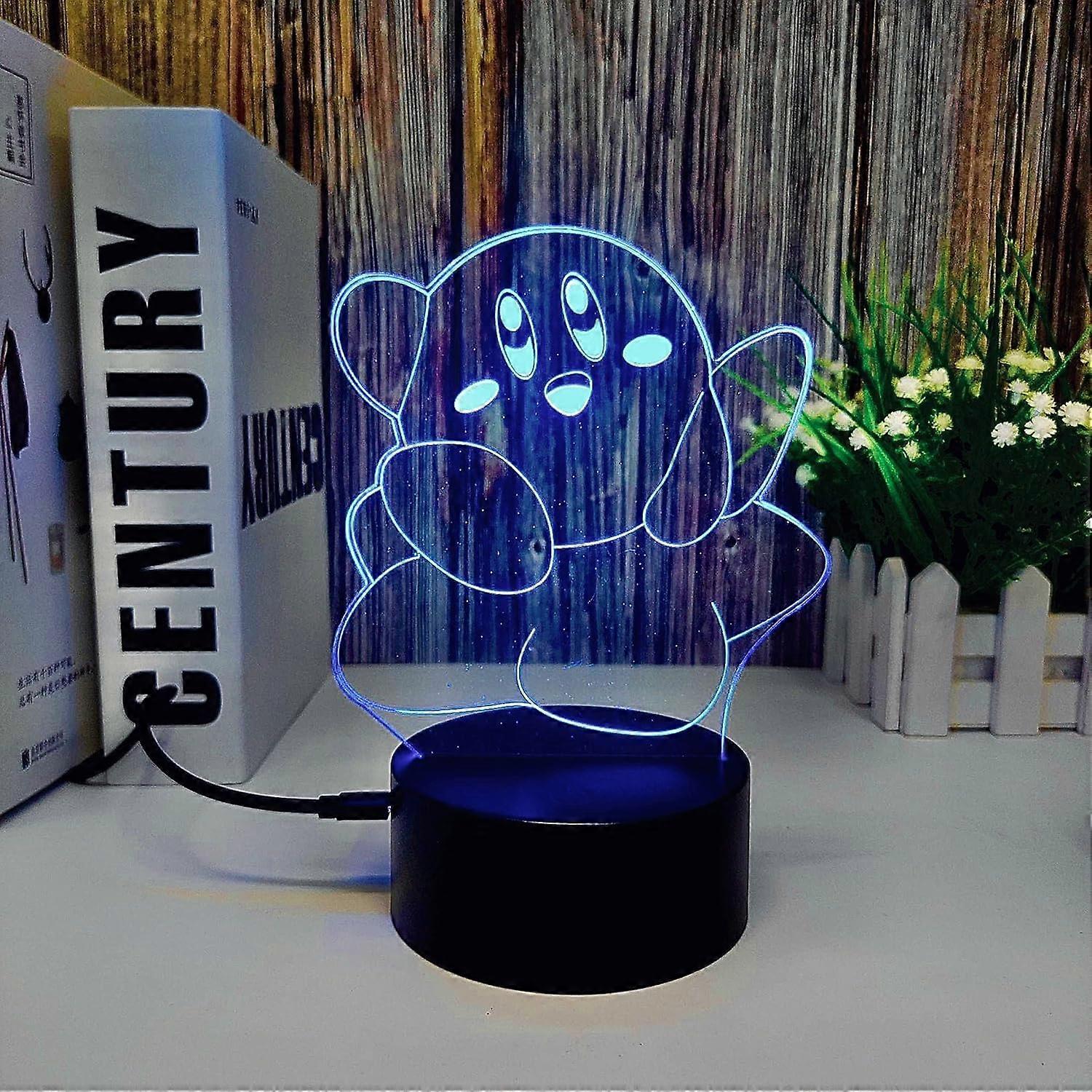 SBSG 3D Lamp Illusion Led Kirby Night Light 7 Colors Unique Kids Kirby ...