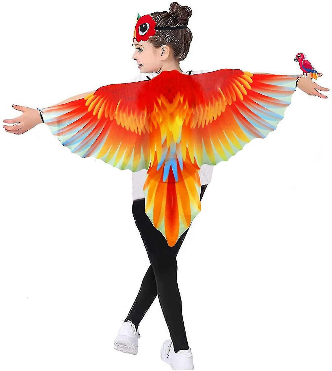 Bird-costume Parrot-wings For Kids With Bird Mask, Eagle Dress-up Wings ...