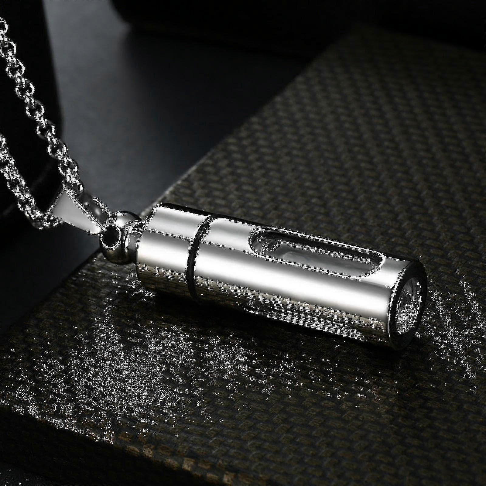 Stainless Steel Glass Container Tube Urn Keepsake Cremation Ashes ...