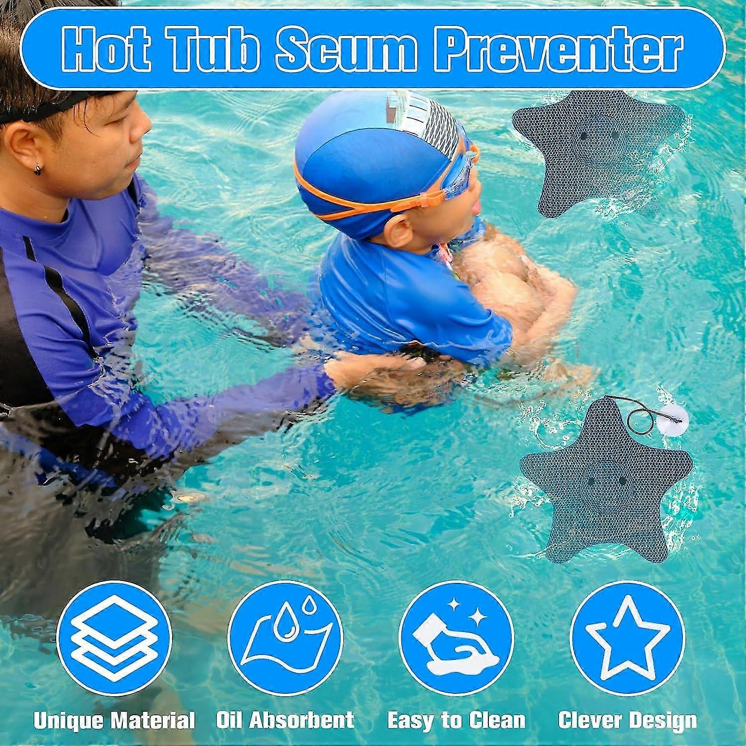 Hot Tub Scum Absorber (2 Pack) - Reusable Spa Sponge For Scum And Spa ...