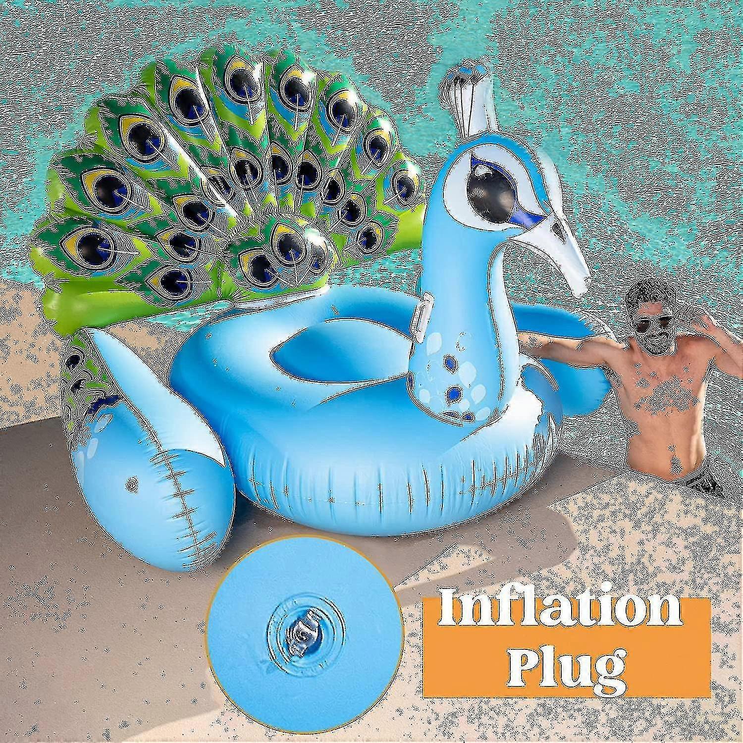 - Inflatable Peacock Pool Float, Fun Beach Floaties, Swim Party Toys ...