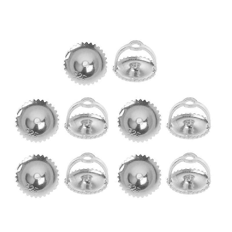 5 Pairs Sterling Silver Screw on Earring Backs Replacements for ...