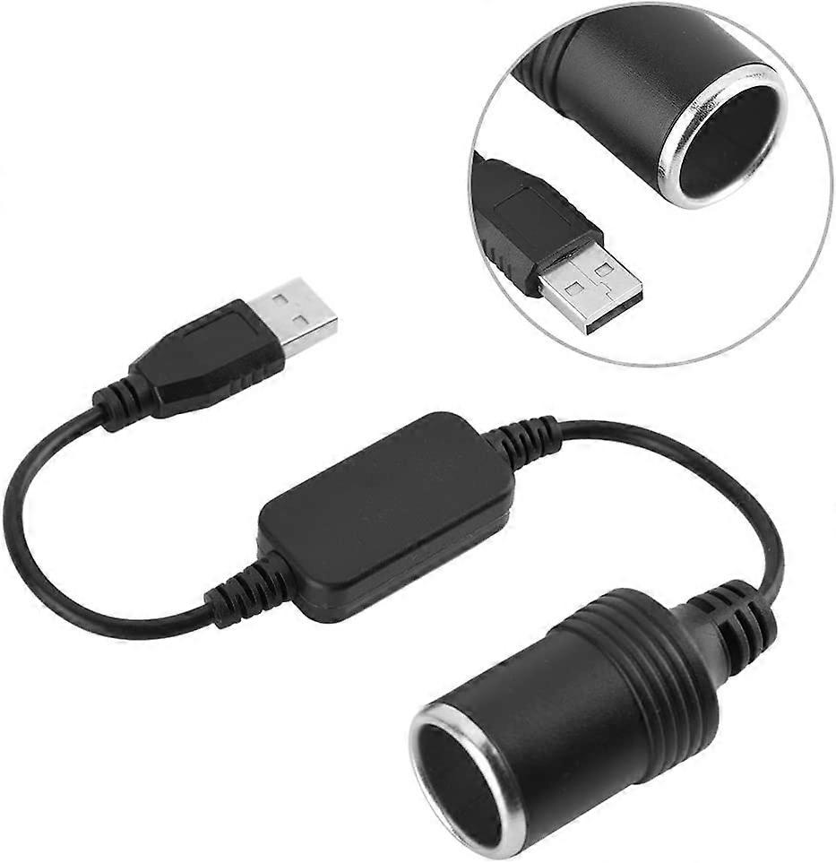 USB to Car Cigarette Lighter USB Port to 12V Car Cigarette Lighter Socket Female Converter ...