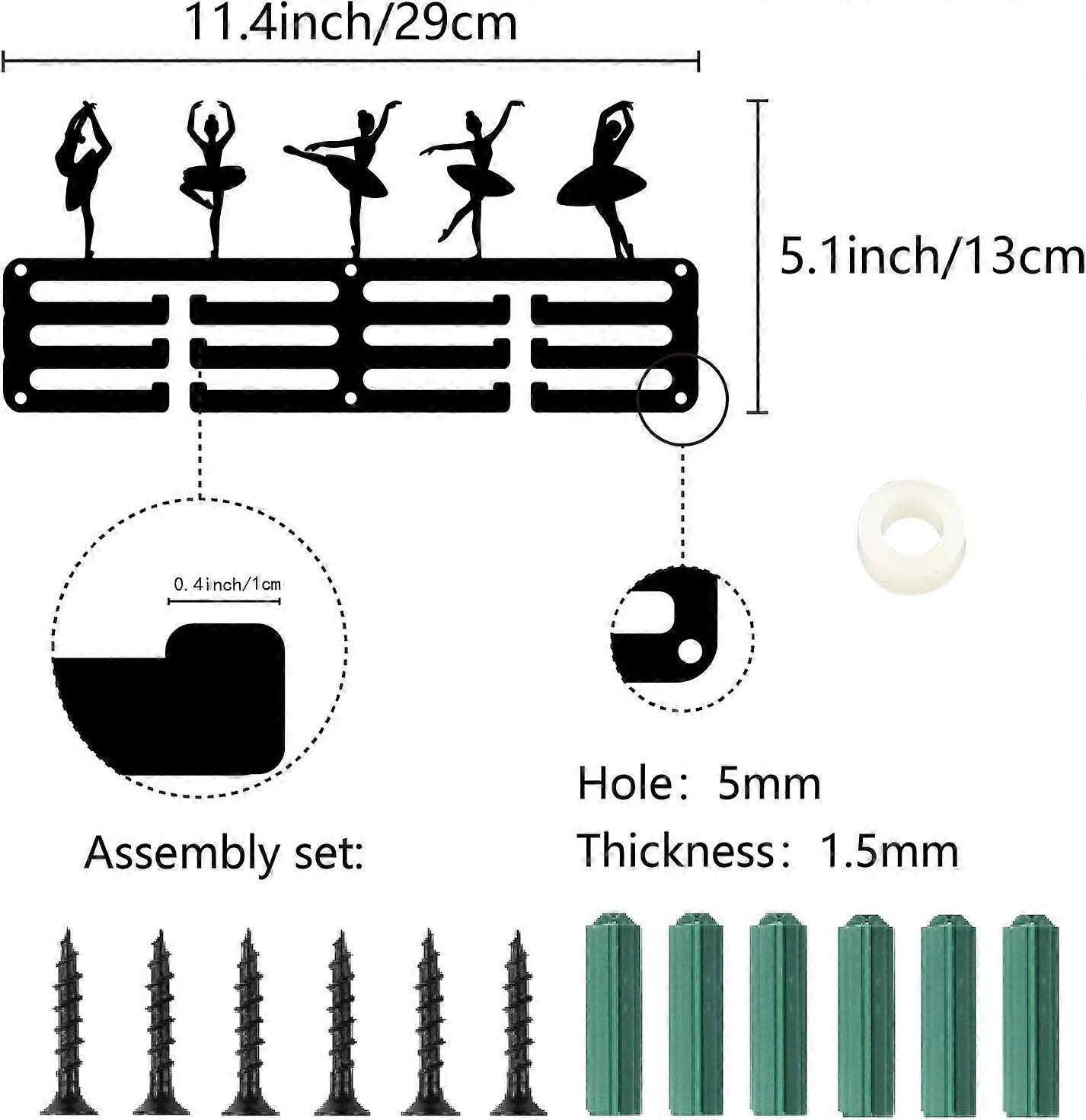 Ballet Medals Hanger Display Medals Holder Rack Black Metal Small Shelf ...