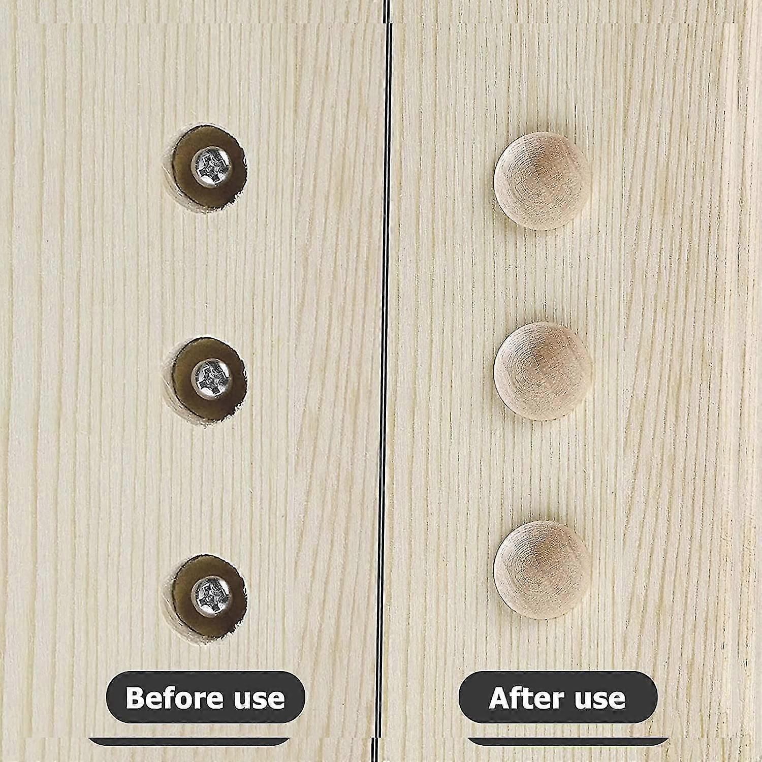 100Pcs Screw Hole Plugs Wooden Button Plugs Mushroom Wood Caps Wood ...