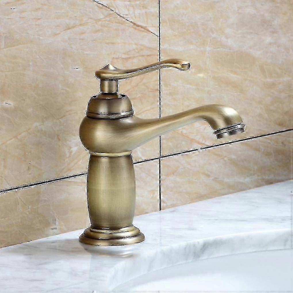 Bathroom Basin Faucet Antique Brass Mixer Solid Copper Luxury Europe ...