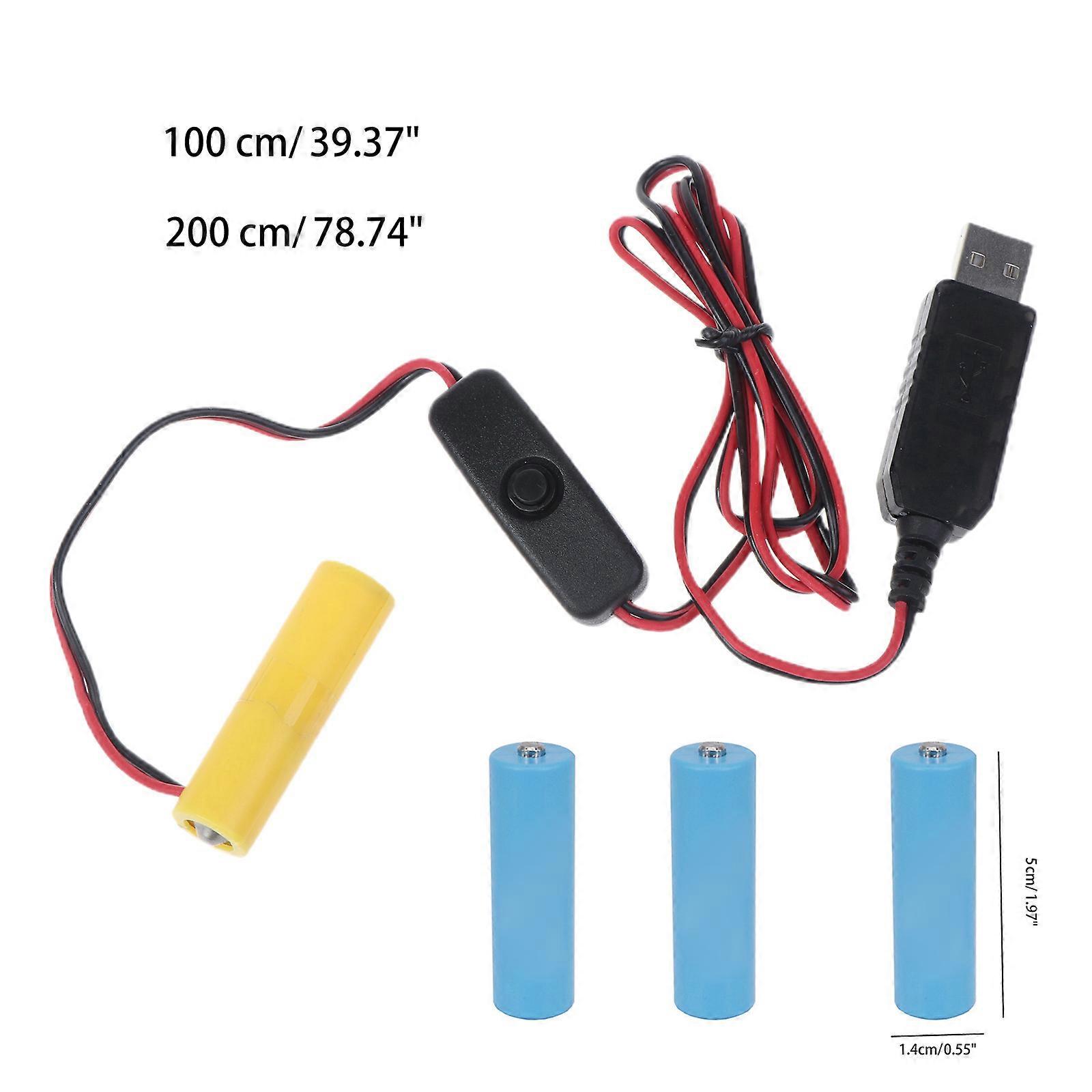 USB to 4.5V AA Battery Eliminator Replace 3 AA Batteries for Toothbrush ...