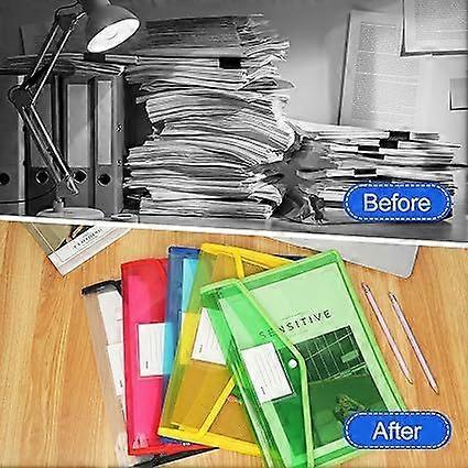 A4 Plastic Folders, 5 Pack Clear Pocket Folders, Plastic File Folders ...