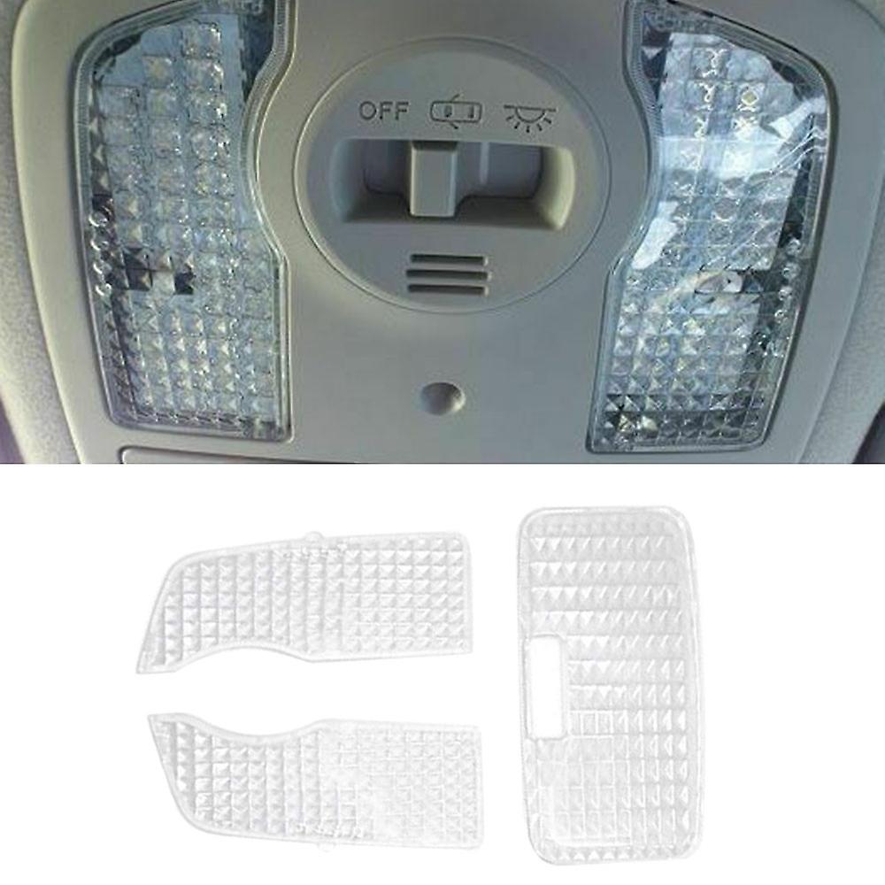 3Pcs Car Crystal Clear Interior Map Dome Light Reading Light Cover for ...