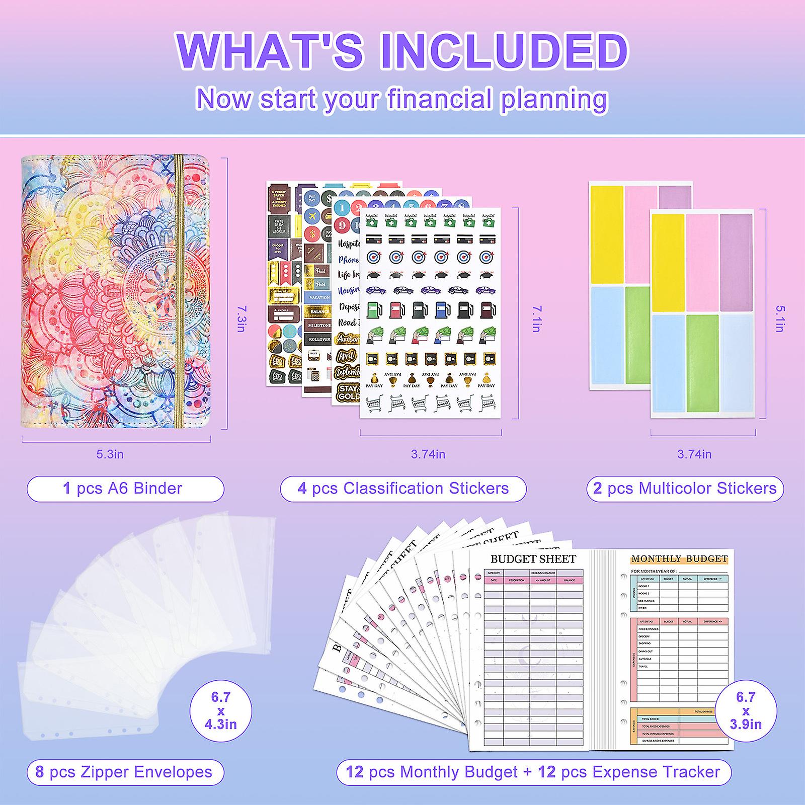 A6 Binder Financial Planning Bookkeeping Notebook (Cost Tracking Card ...