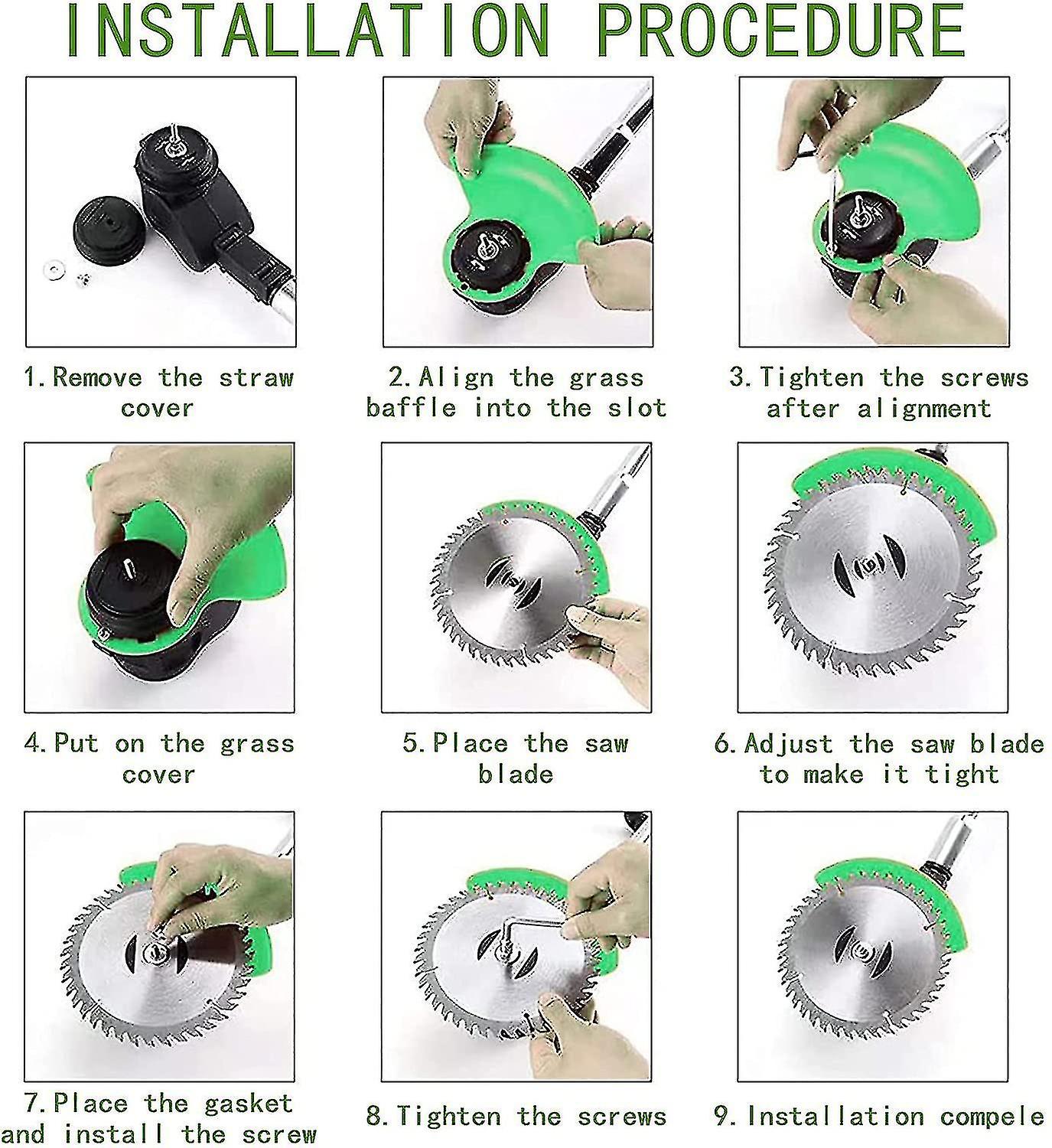 Cordless Electric String Trimmers Metal Blade,4 Pcs Electric Grass ...