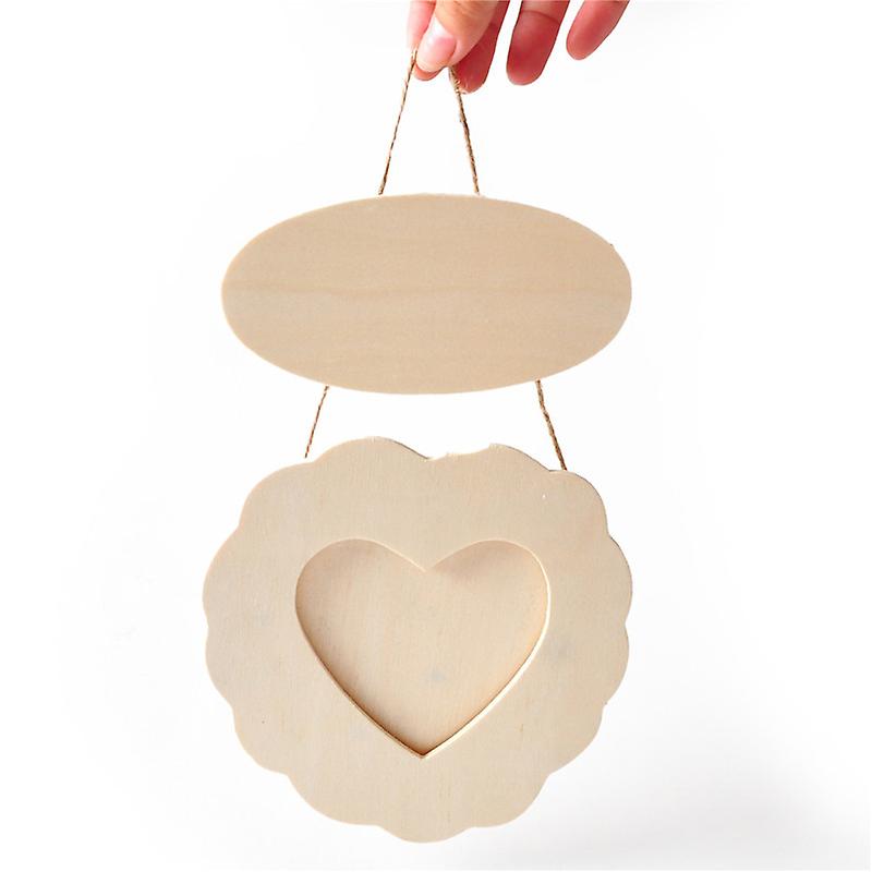 2pcs Diy Flowers Wooden Photo Frame White Embryo Super Light Clay ...