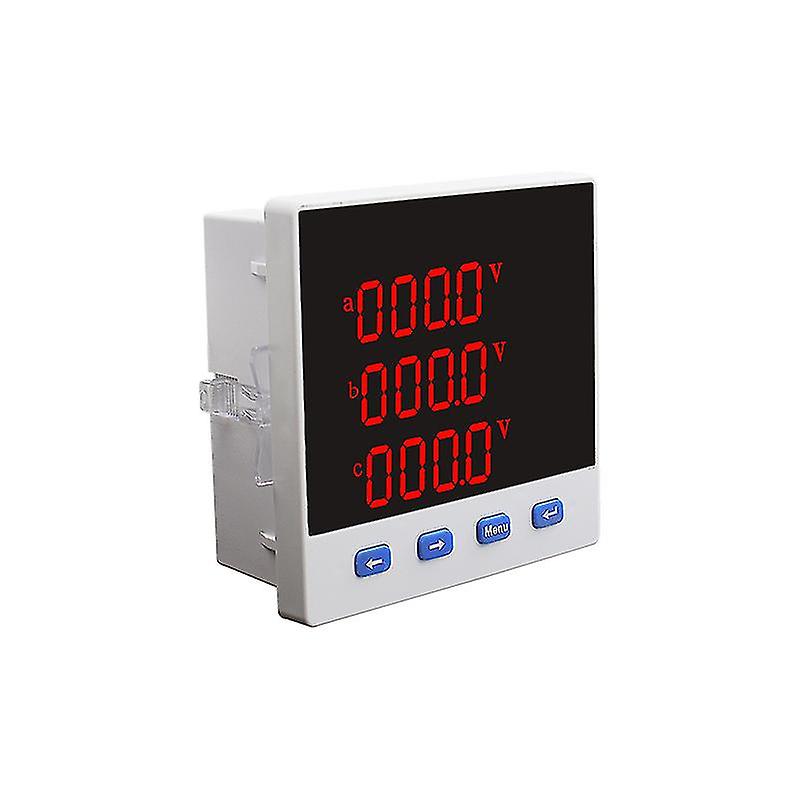 3 Phase Led Multifunction Panel Meter Digital Ammeter Voltage A V W Cos Hz Var Rs485 White Case ...