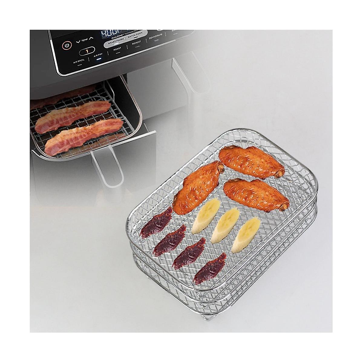 Air Fryer Rack Stainless Stackable Grid Grilling Rack For Ninja Dz201 ...