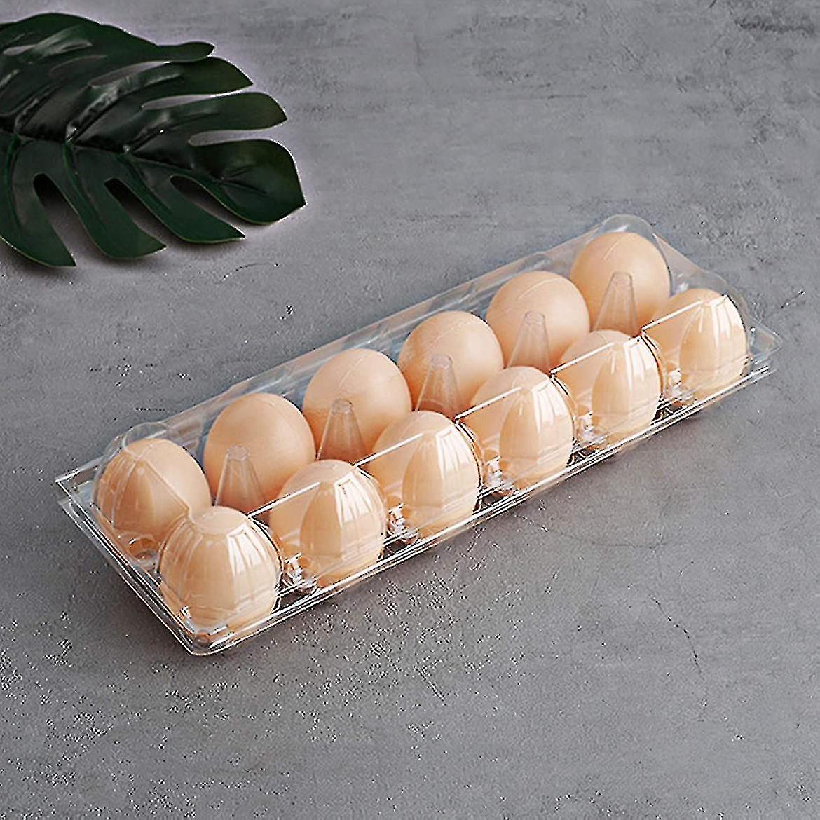 24pcs Plastic Egg Cartons Bulk Clear Chicken Egg Tray Holder For Family ...