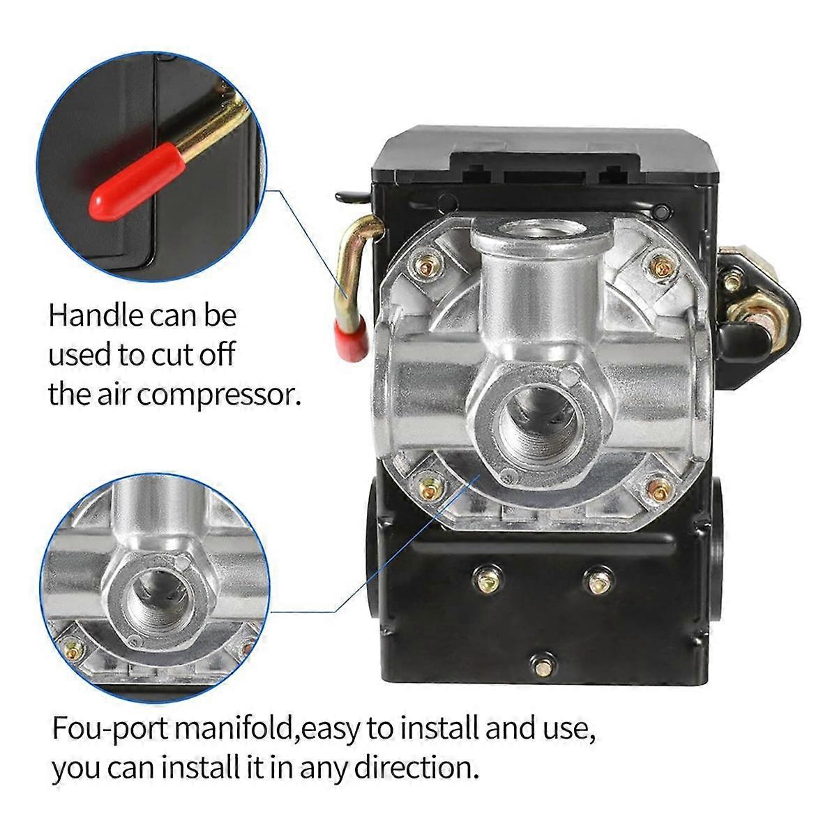 Pressure Switch, 4 Port Air Compressor Pressure Switch Replacement ...