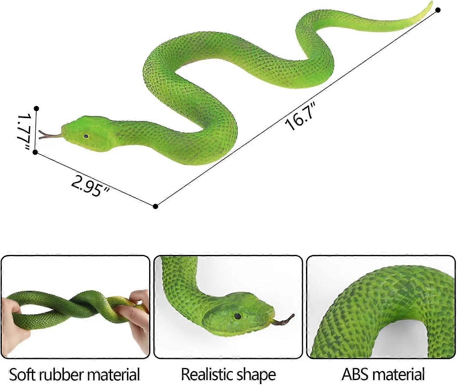 Realistic Fake Snakes Toy Soft Rubber Snake Figure Garden Snake Scare ...