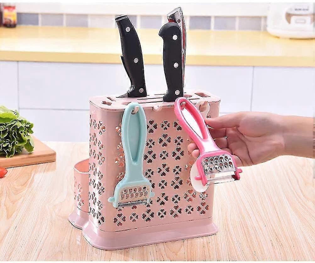 Plastic Cutlery Holder For Kitchen Utensils Pink | Fruugo UK