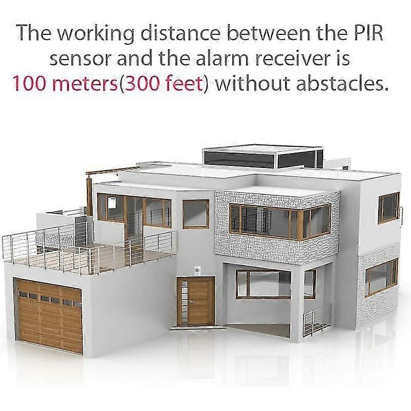 Security Alarm Systems, 1 Receiver And 2 Weatherproof Pir Motion ...