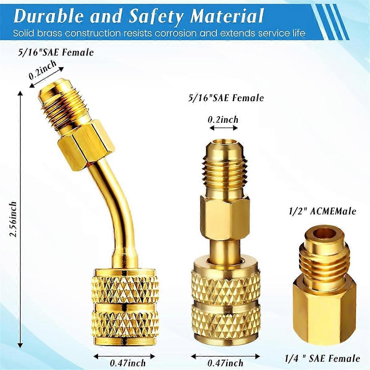 AC R134A Adapter Quick Coupler Kit, R134a Tank Tap Valve R134a to R22 ...