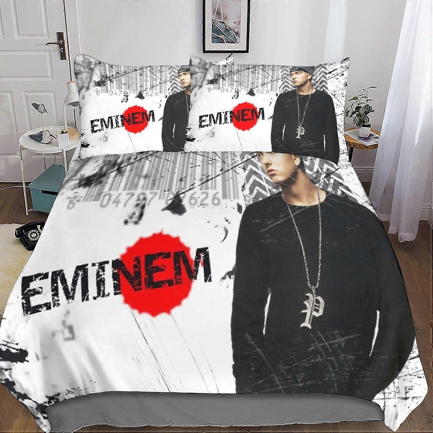 3D Eminem Duvet Covers Microfiber Bedding Set 3 Pcs Rapper Duvet Cover ...