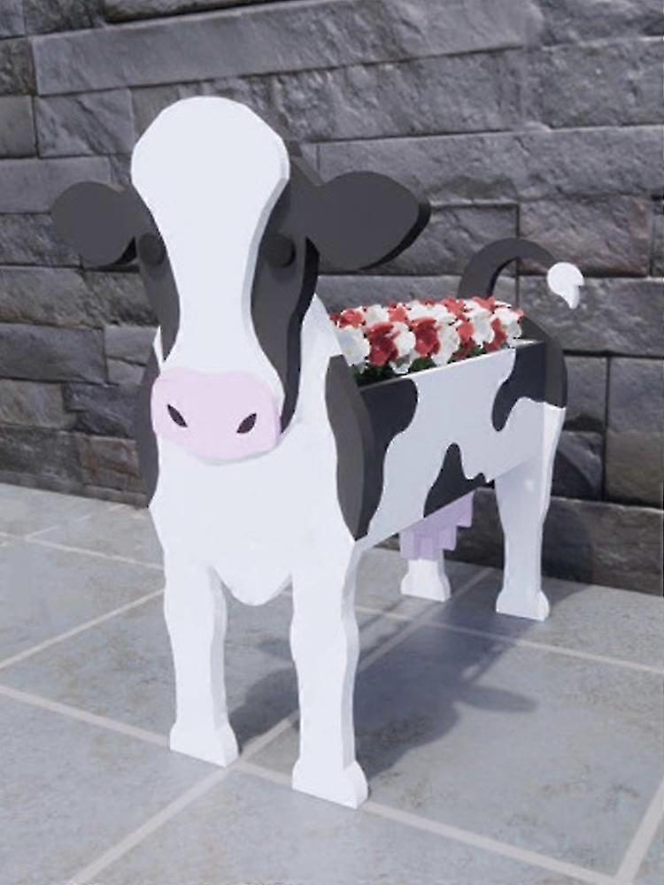 Cute Cow Flower Pot for Garden Decoration, Animal Shape Plant Container ...