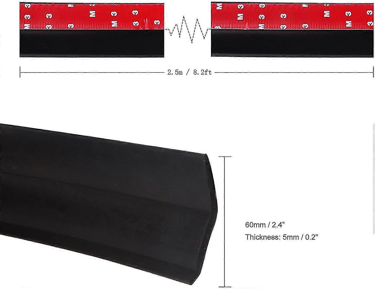 Universal Car Front Bumper Spoiler Rubber Sticker Lip Splitter Body ...