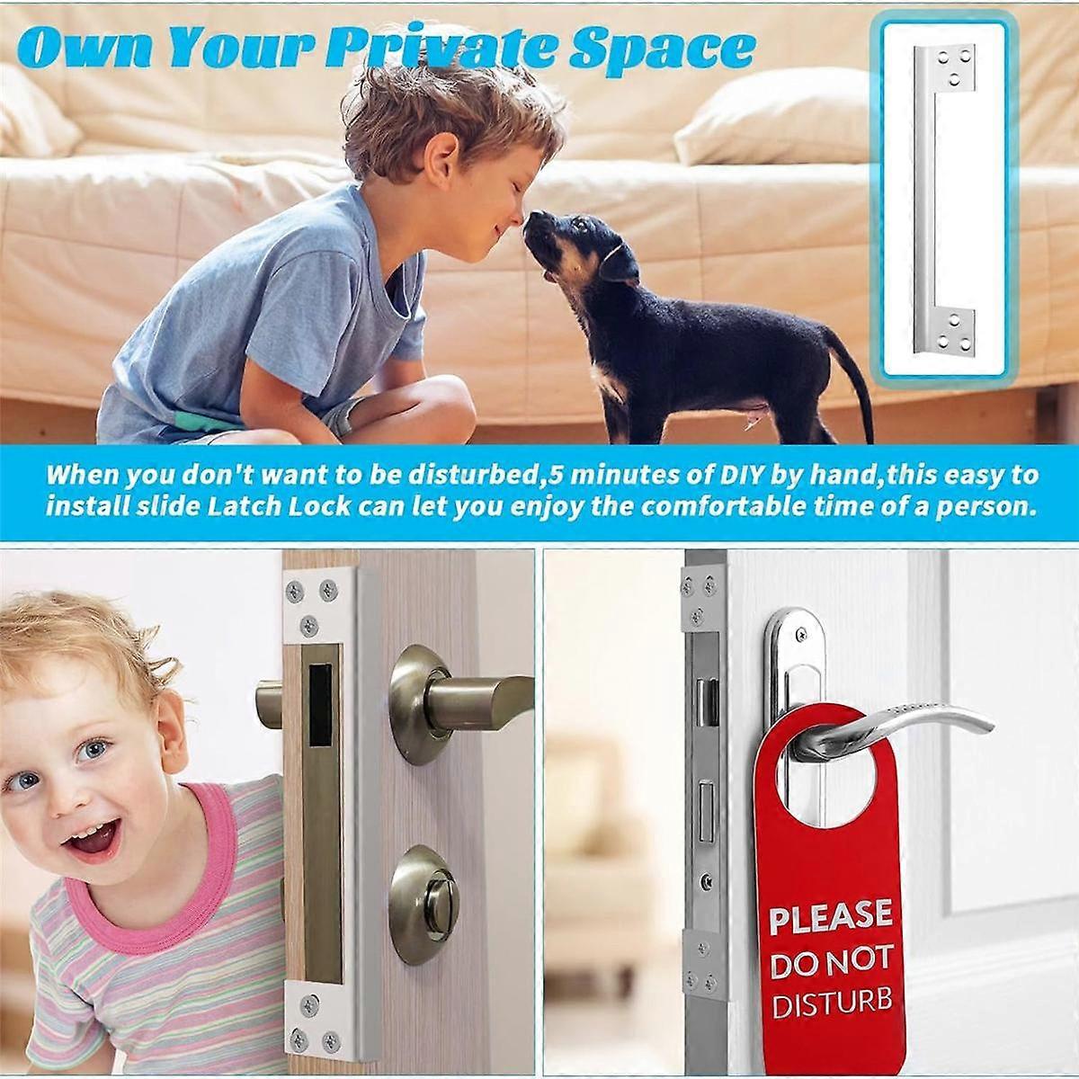 2 Pcs Door Latch Guard Plate Outswing Angle Latch Protector Door Latch ...