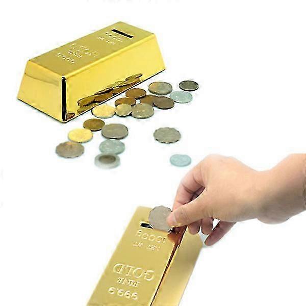 Piggy Banks Kids Counting Piggy Bank Faux Gold Brick Gold Bar Coin Bank ...