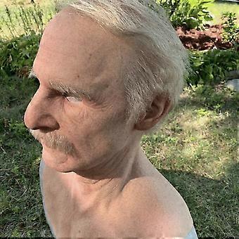Realistic Old Man Cosplay Full Head Mask Halloween Carnival Party ...