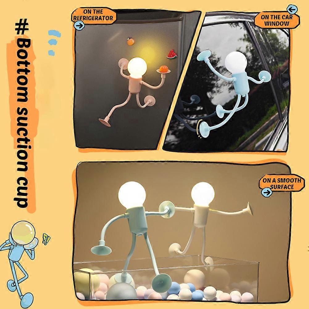 Cute Bulb Man Night Light for Kids - 2024 Changeable Shape Bulb Man ...
