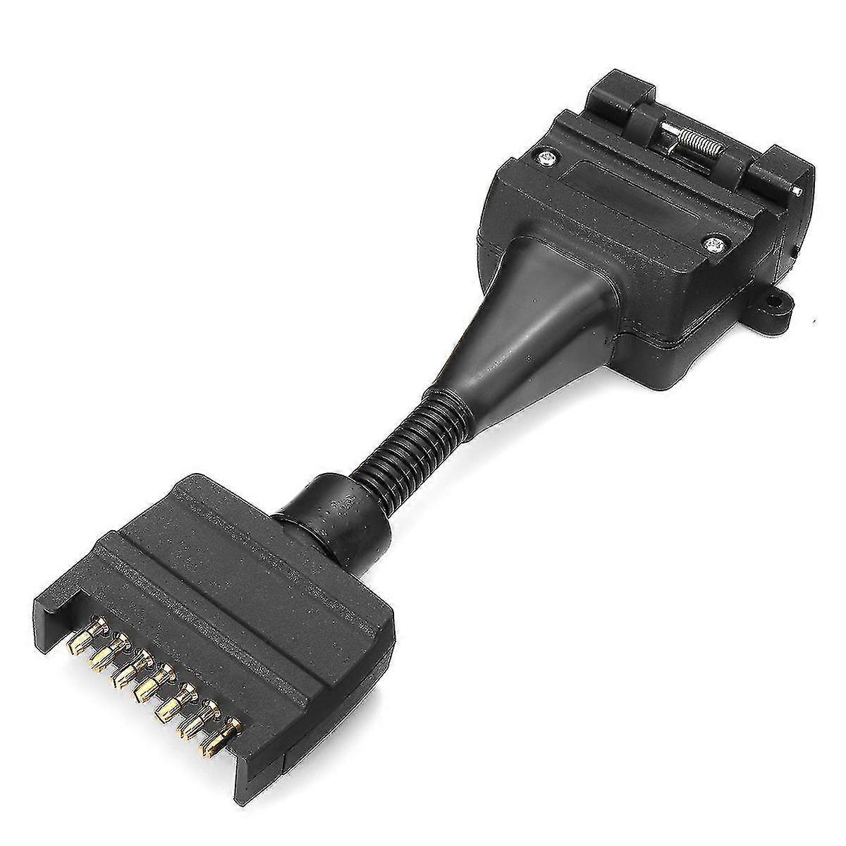 7 Pin Flat Plug To 12 Pin Female Flat Socket Truck Van Trailer Adaptor ...