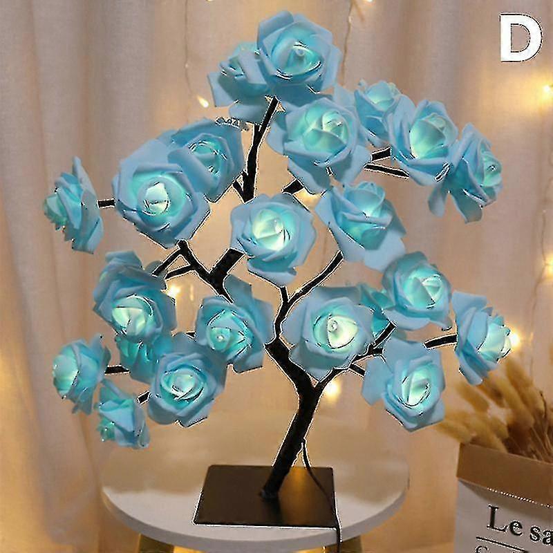 Led Table Lamp Lights Rose Flower Tree Usb Night Lights Home Decoration ...